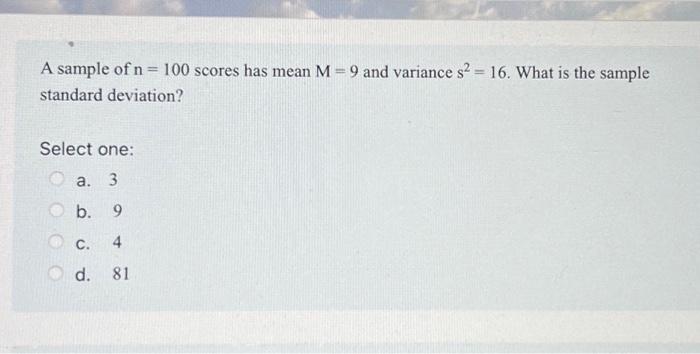 Solved A population of N=25 scores has ΣX=40 and ΣX2=120. | Chegg.com