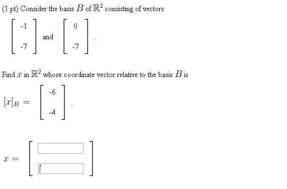 Solved Consider the basis B of R2 consisting of vectors and | Chegg.com
