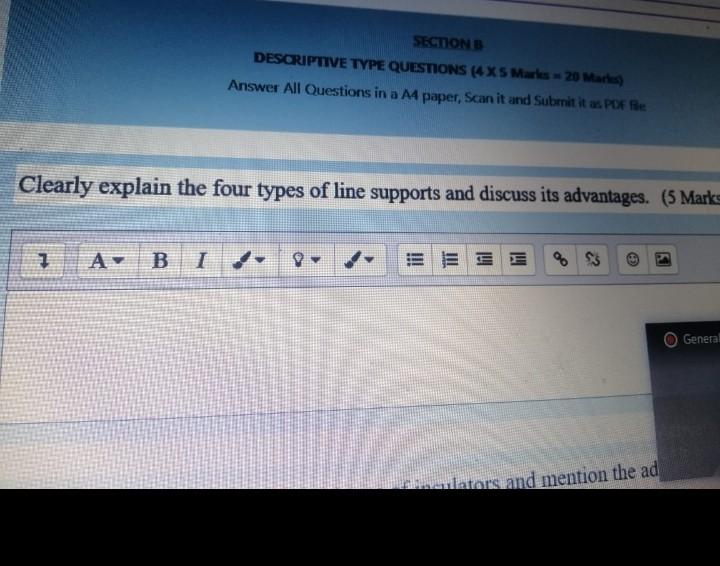 Solved SECTION DESCRIPTIVE TYPE QUESTIONS (4 X5 Mars = 20 | Chegg.com