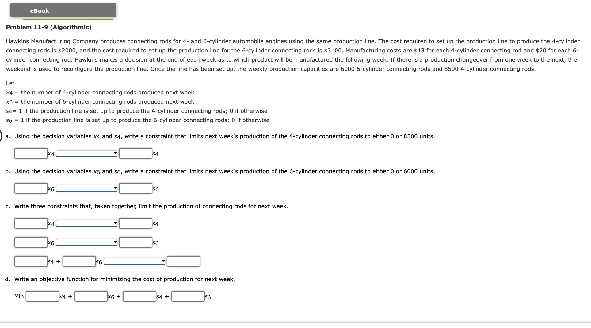 Solved Problem 11-9 (Algorithmic)Let\( ﻿x 4= \) ﻿the number | Chegg.com