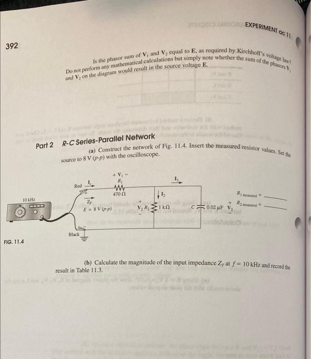 series-Parallel sinusoidal Circuits OBJECTIVES 1. | Chegg.com