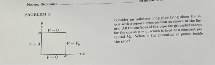Solved PROBLEM 1t Consider an infinitely long pipe lying | Chegg.com