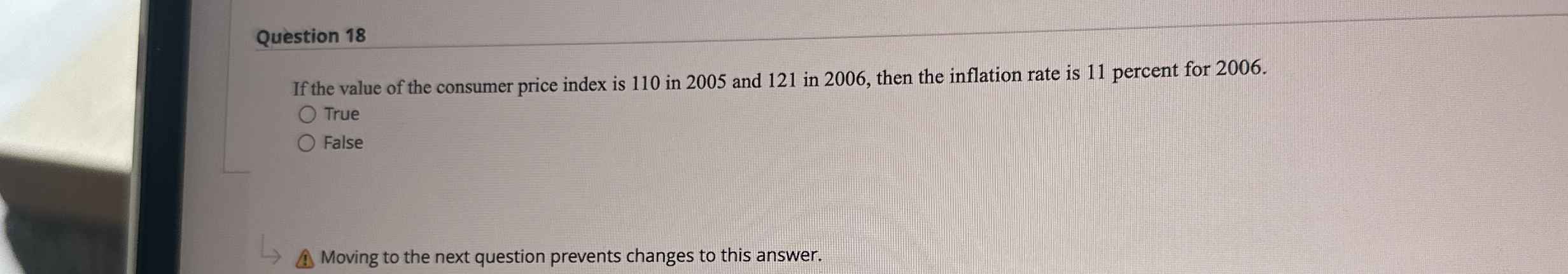 Solved Question 18If the value of the consumer price index | Chegg.com