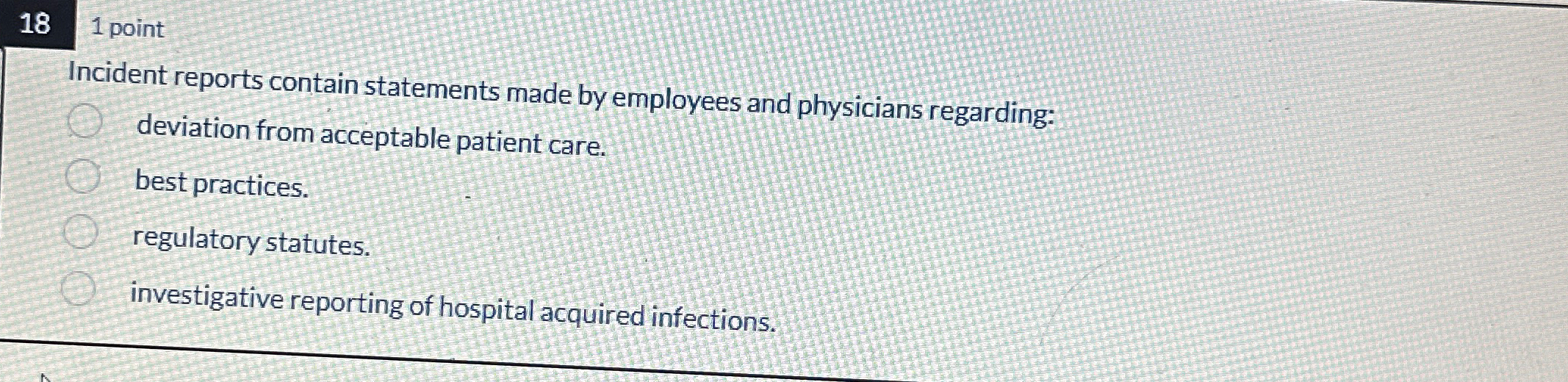 Solved 181 ﻿pointIncident reports contain statements made by | Chegg.com