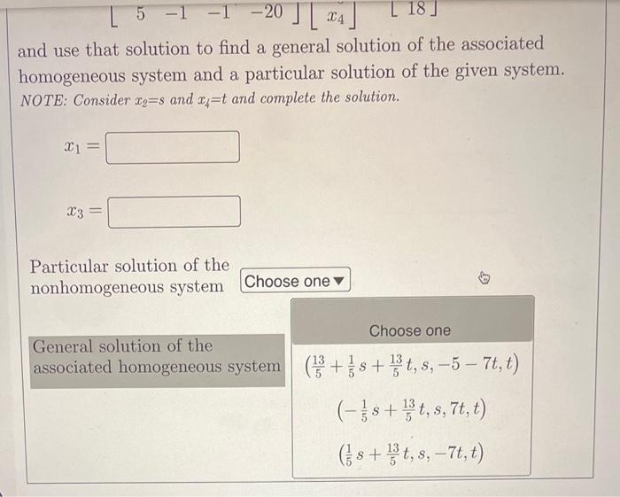 Solved Find a general solution of the system, | Chegg.com