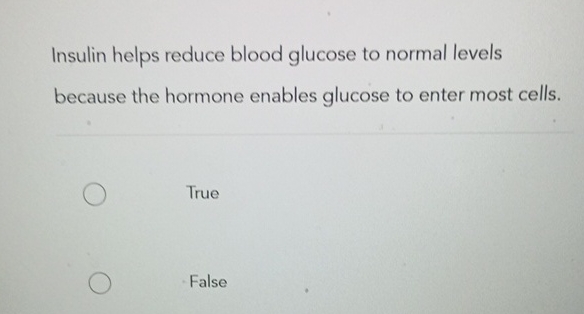 Solved Insulin helps reduce blood glucose to normal | Chegg.com