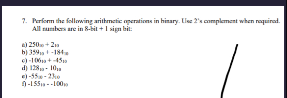 Solved Perform the following arithmetic operations in | Chegg.com
