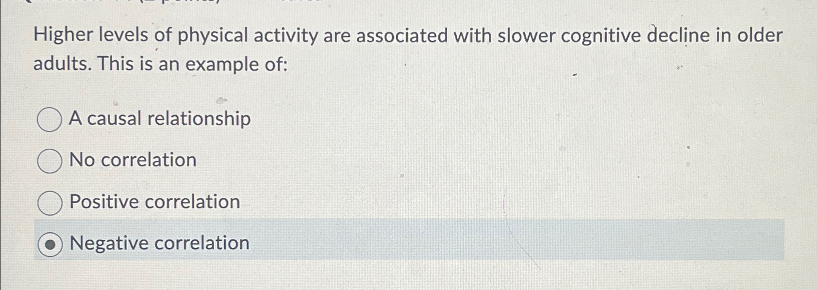Solved Higher levels of physical activity are associated | Chegg.com