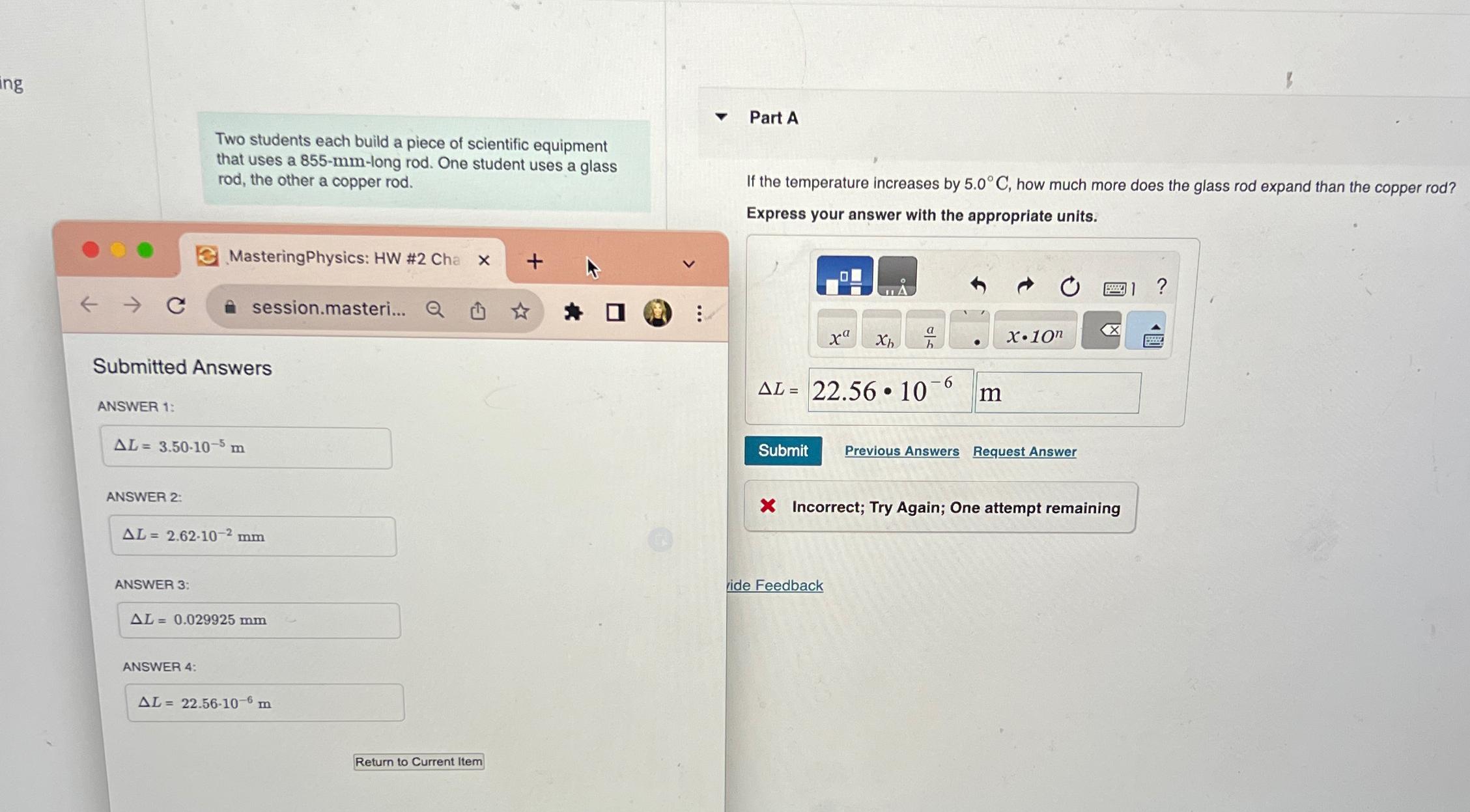 Solved Two students each build a piece of scientific | Chegg.com