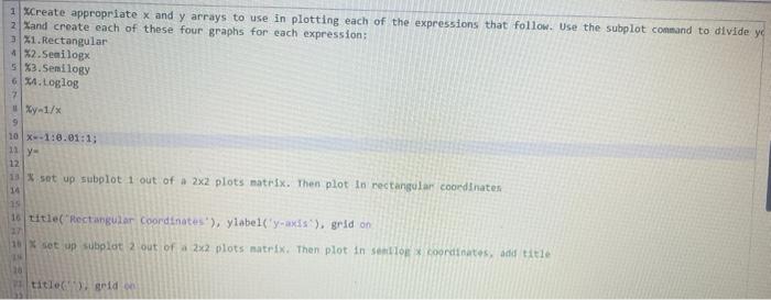 Solved Create Appropriate X And Y Arrays To Use In Plotting