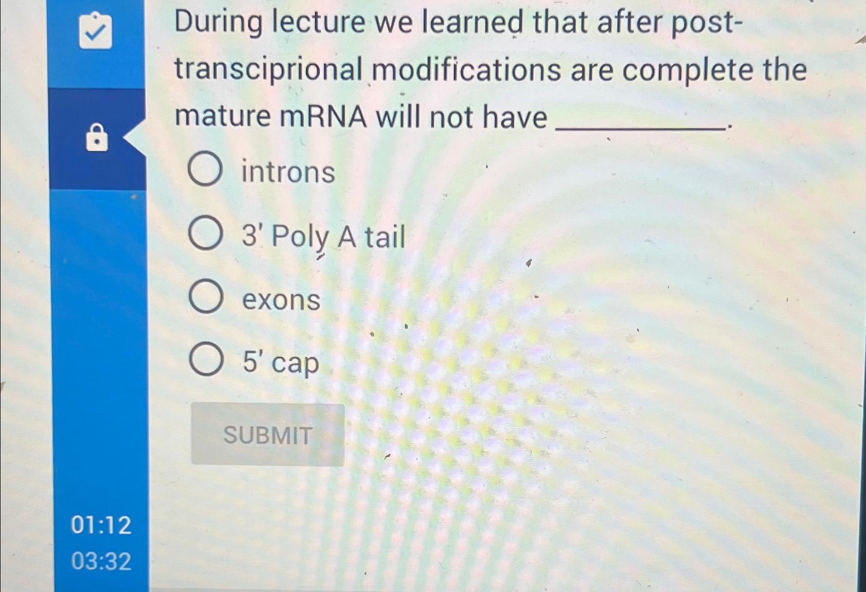 Solved During lecture we learned that after | Chegg.com