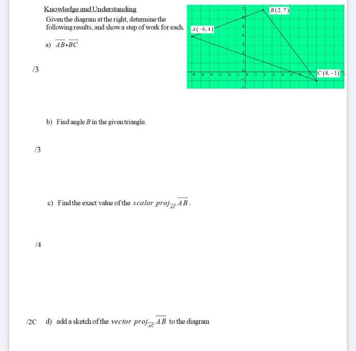 Solved Knowledge and Understanding Given the diagram at the | Chegg.com