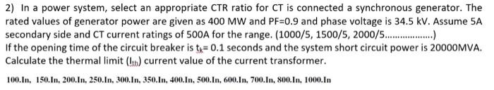 Solved 1- Calculate the subtransient three phase fault | Chegg.com