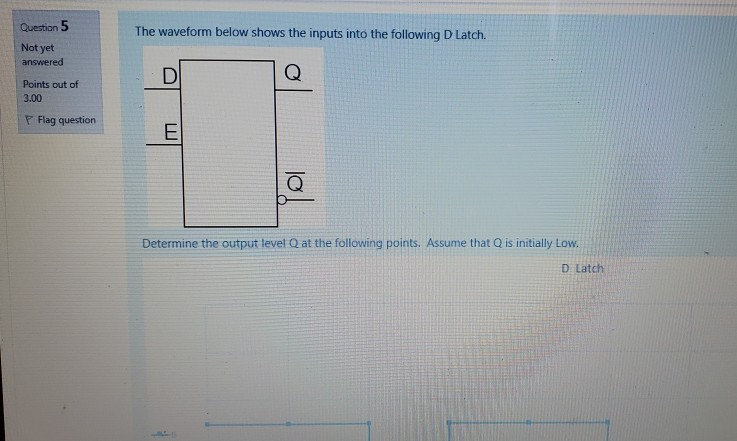 Solved Question 5 The waveform below shows the inputs into | Chegg.com