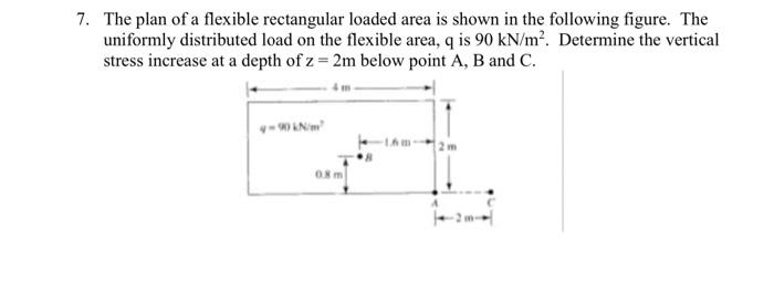 Solved 7. The plan of a flexible rectangular loaded area is | Chegg.com