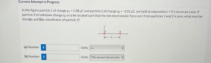 Solved Current Attempt in Progress In the figure particle 1 | Chegg.com