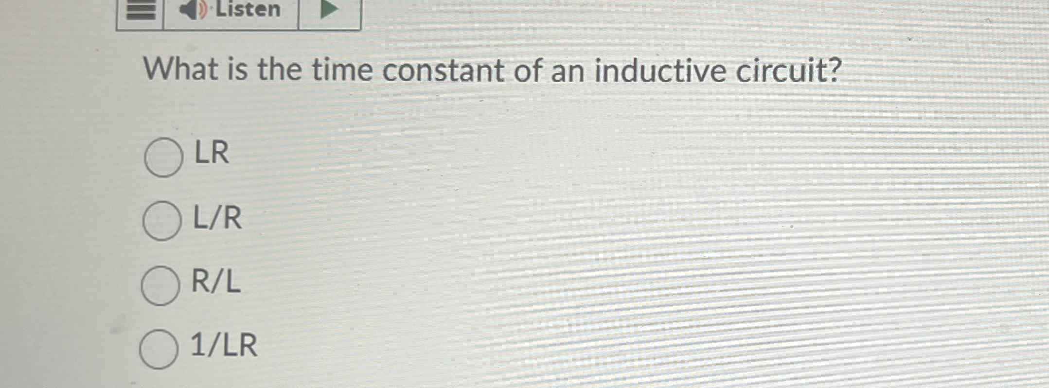 Solved What is the time constant of an inductive | Chegg.com