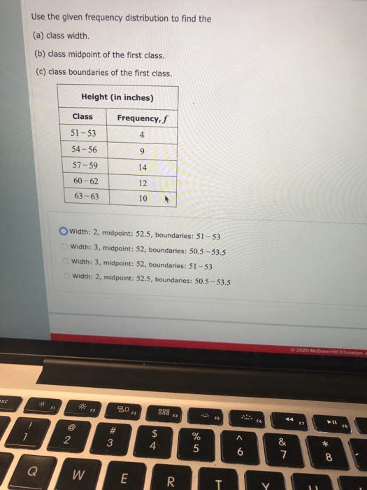 Solved Use the given frequency distribution to find the (a) | Chegg.com