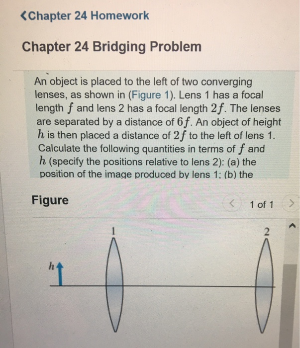 Solved Identify the appropriate object distance for lens | Chegg.com