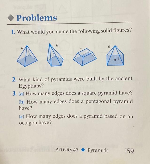 Solved Problems 1. What would you name the following solid | Chegg.com