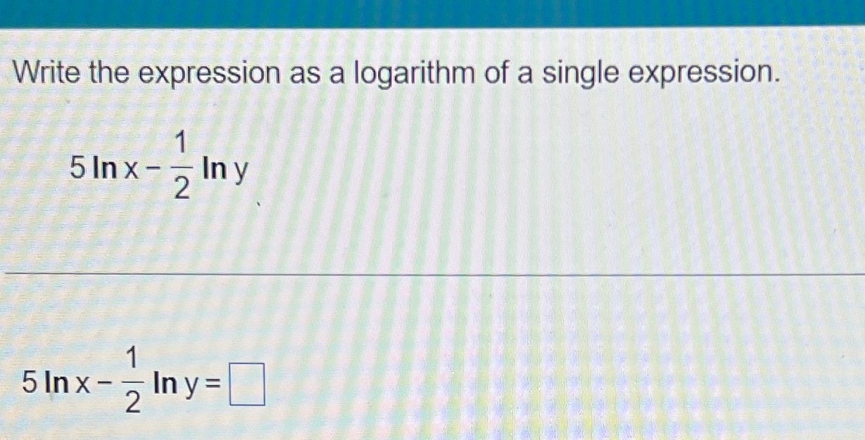 Solved Write the expression as a logarithm of a single | Chegg.com