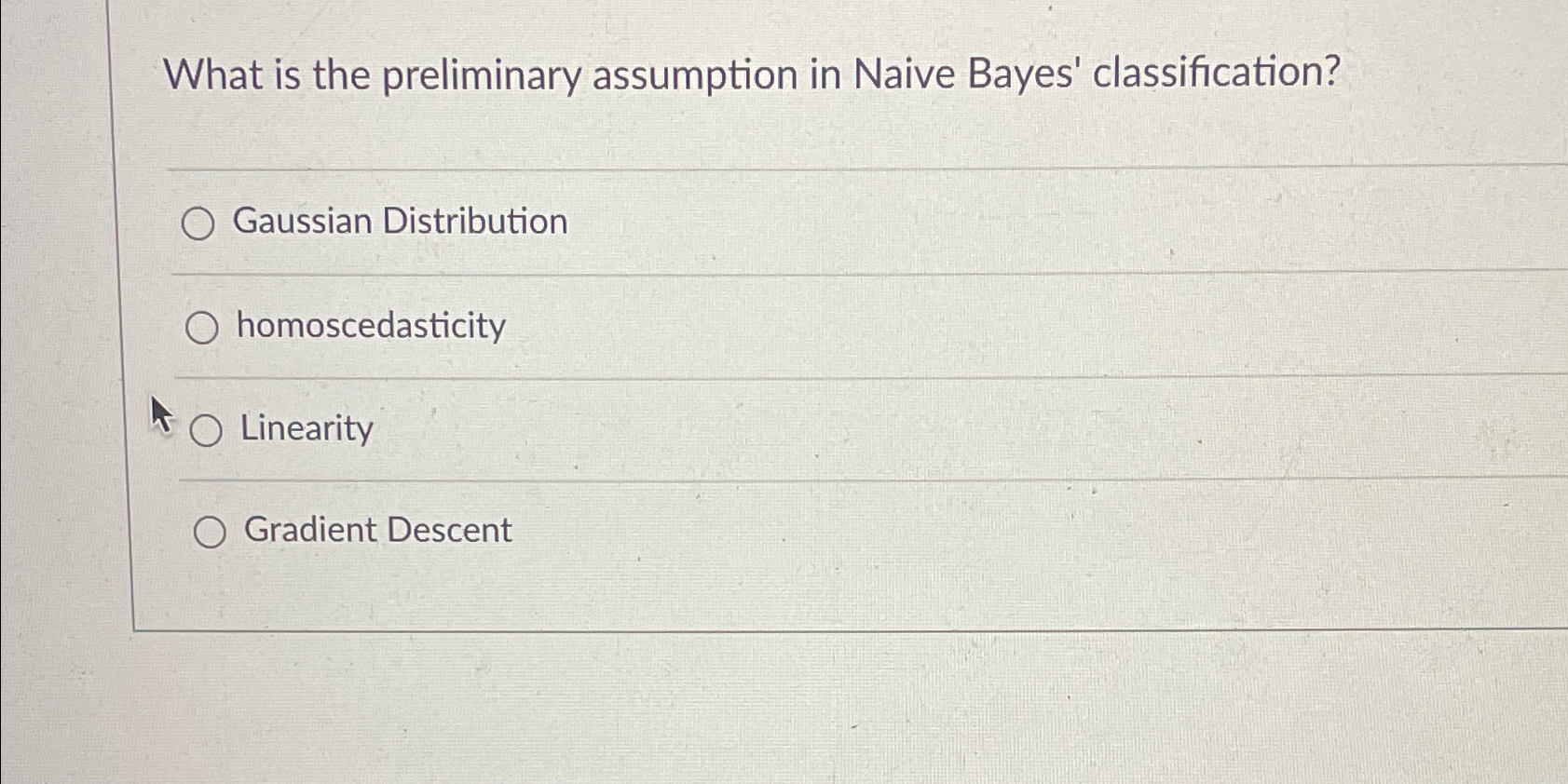 Solved What is the preliminary assumption in Naive Bayes' | Chegg.com