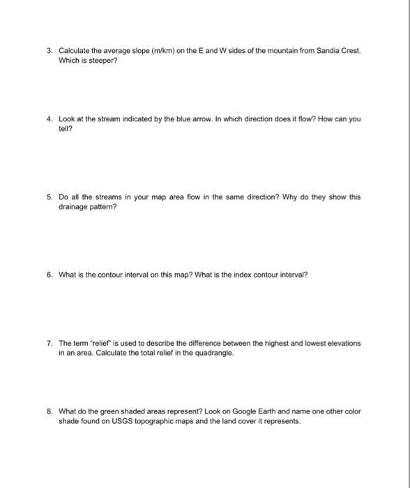 Solved Assignment: Download the Google Earth topographic map | Chegg.com