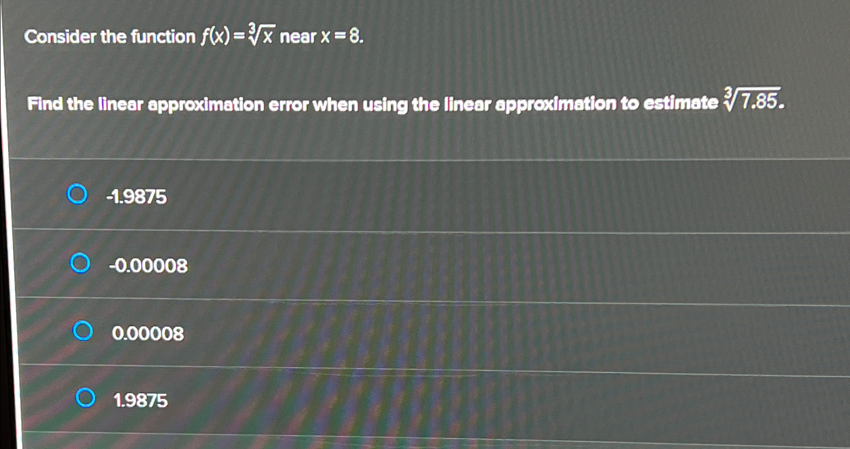 Solved Consider the function f(x)=x3 ﻿near x=8Find the | Chegg.com