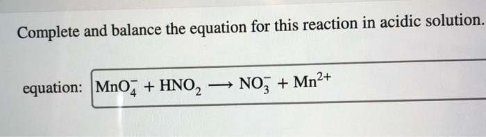 Solved Complete and balance the equation for this reaction | Chegg.com