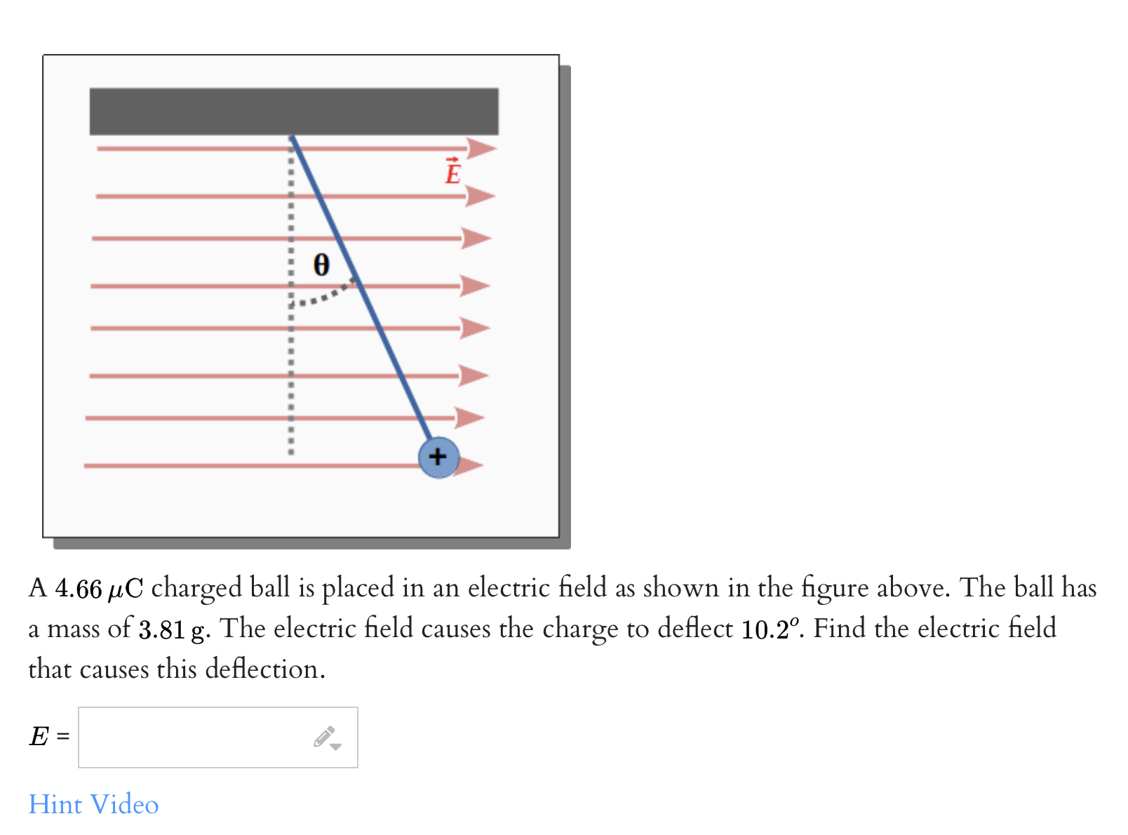Solved A 4.66μC ﻿charged ball is placed in an electric field | Chegg.com
