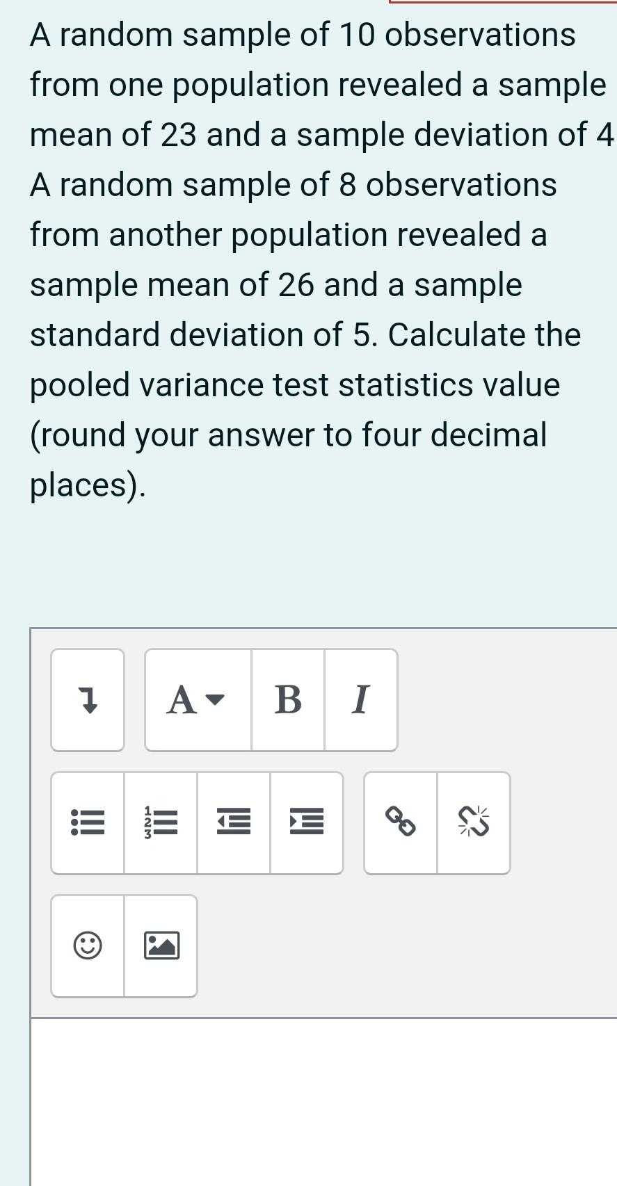 Solved A random sample of 10 observations from one | Chegg.com