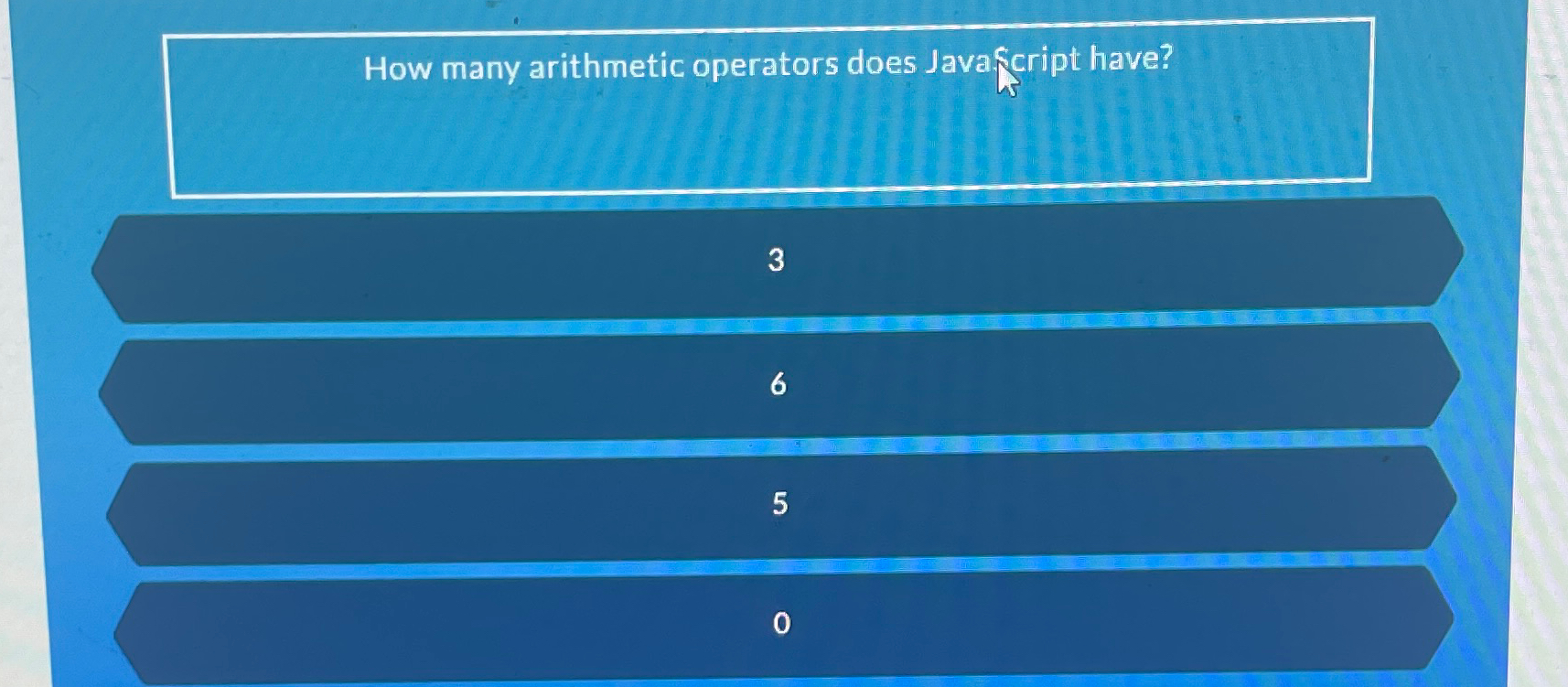 Solved How many arithmetic operators does JavaScript | Chegg.com Solved How many arithmetic operators does JavaScript | Chegg.com