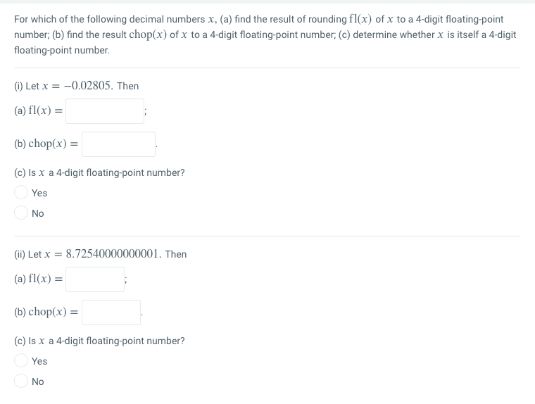 Solved For which of the following decimal numbers x, (a) | Chegg.com
