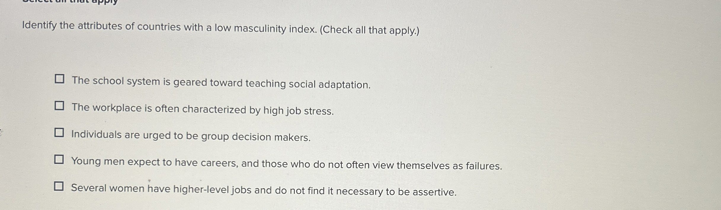 Solved Identify the attributes of countries with a low | Chegg.com
