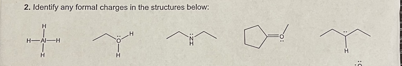 Solved Identify any formal charges in the structures below: | Chegg.com Solved Identify any formal charges in the structures below: | Chegg.com