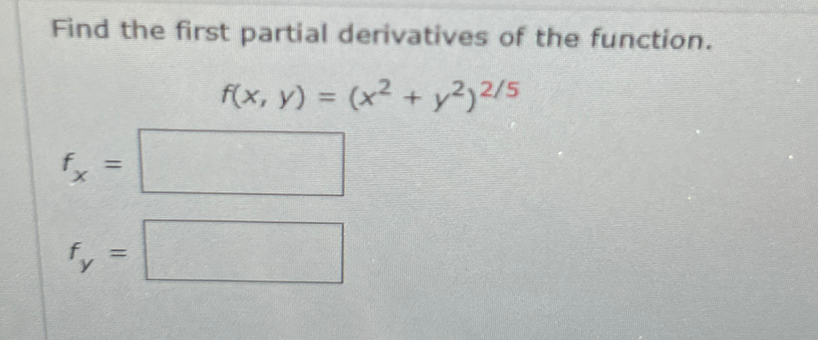 Solved Find the first partial derivatives of the | Chegg.com
