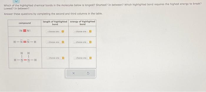 Solved Which of the highlighted chemical bonds in the | Chegg.com