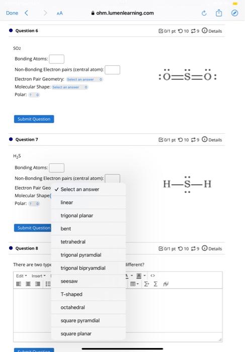 Solved Use the set of molecular models to construct each of | Chegg.com