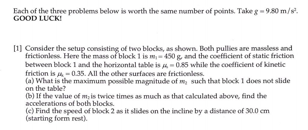 Solved pog=0 e 1 Q (1 ) Each of the three problems below | Chegg.com