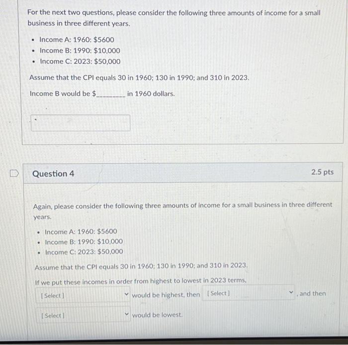 Solved For the next two questions, please consider the | Chegg.com