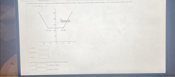 Solved Describe the increasing, decreasing, and constant | Chegg.com