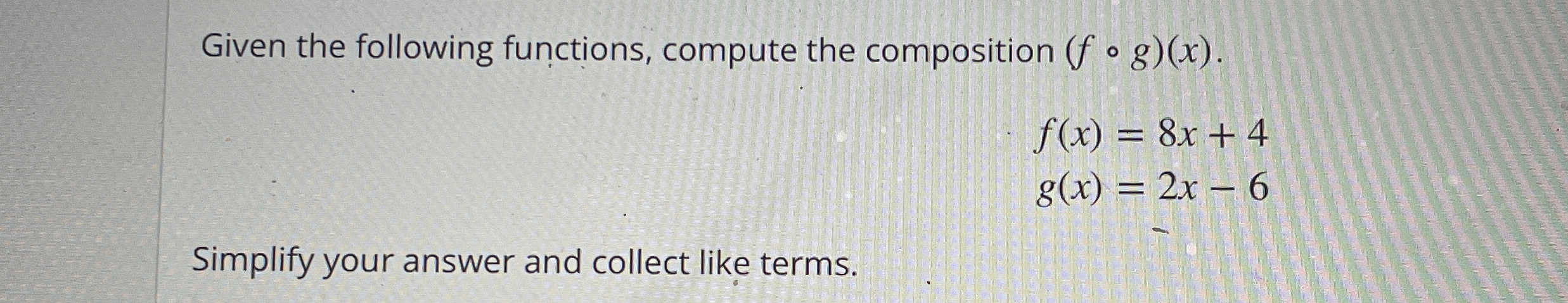 Solved Given The Following Functions Compute The 