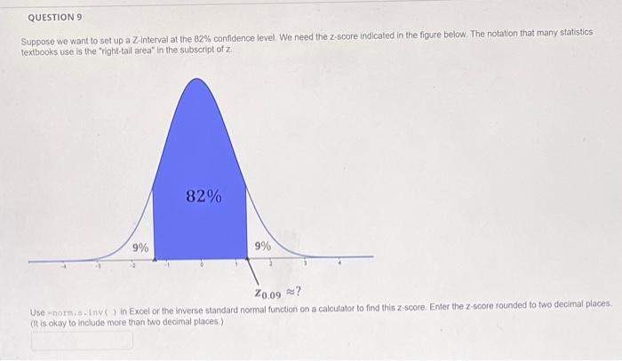 Solved Suppose we want to set up a Z-interval at the 82% | Chegg.com