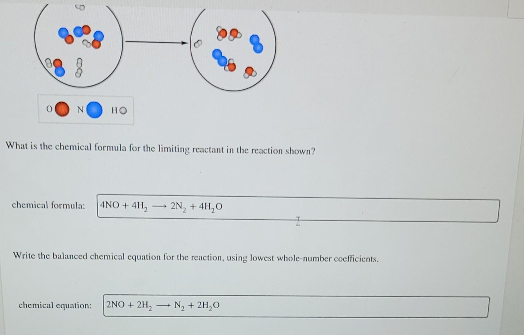 Solved What is the chemical formula for the limiting | Chegg.com