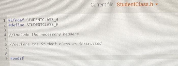 Solved (1) Define a class named student that has three | Chegg.com