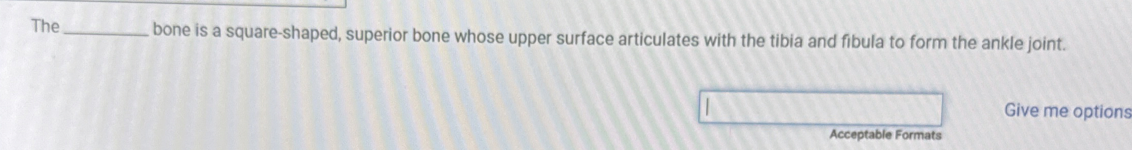 Solved The q, ﻿bone is a square-shaped, superior bone whose | Chegg.com