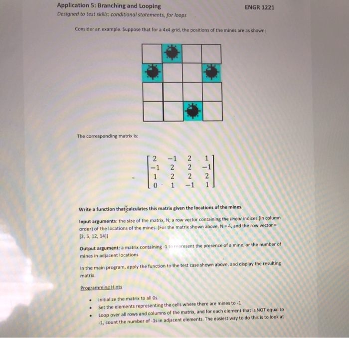 3. Minesweeper Grid Generation In one implementation | Chegg.com