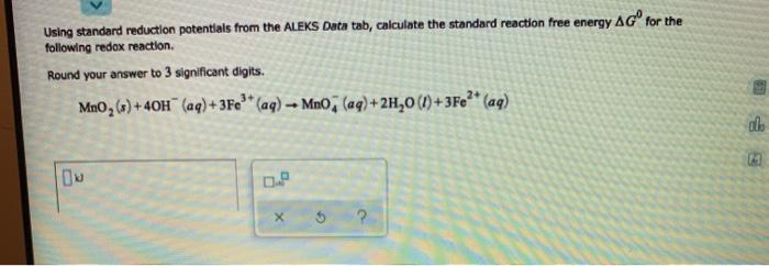 Solved Using standard reduction potentials from the ALEKS | Chegg.com