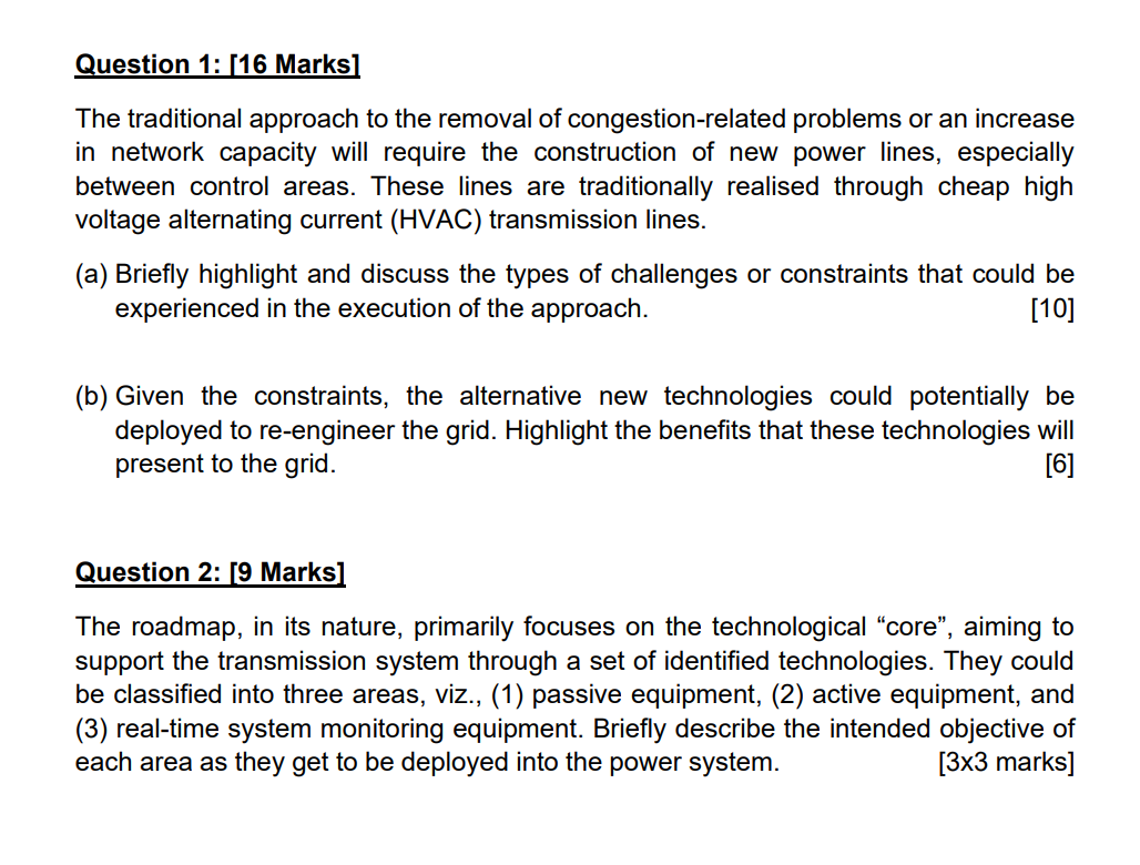 Solved Question 1: [16 ﻿Marks] ﻿The traditional approach to | Chegg.com