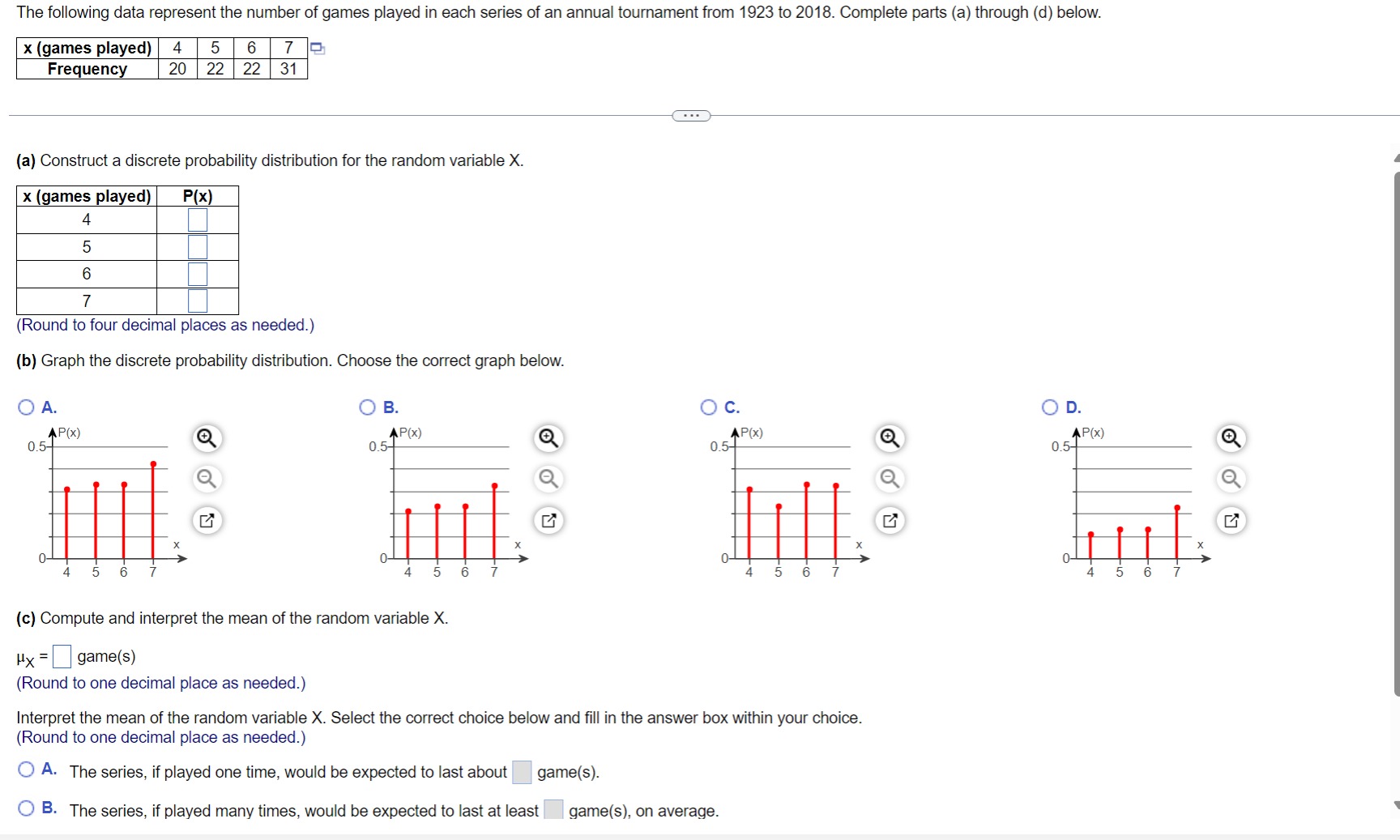 Solved (a) ﻿Construct a discrete probability distribution | Chegg.com
